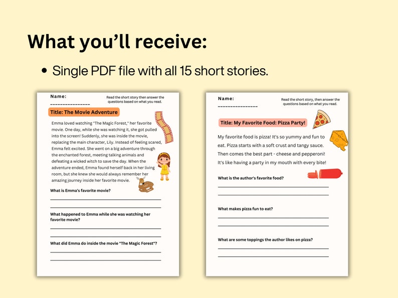 First Grade Reading Comprehension Worksheets 1st Grade Short Stories ...