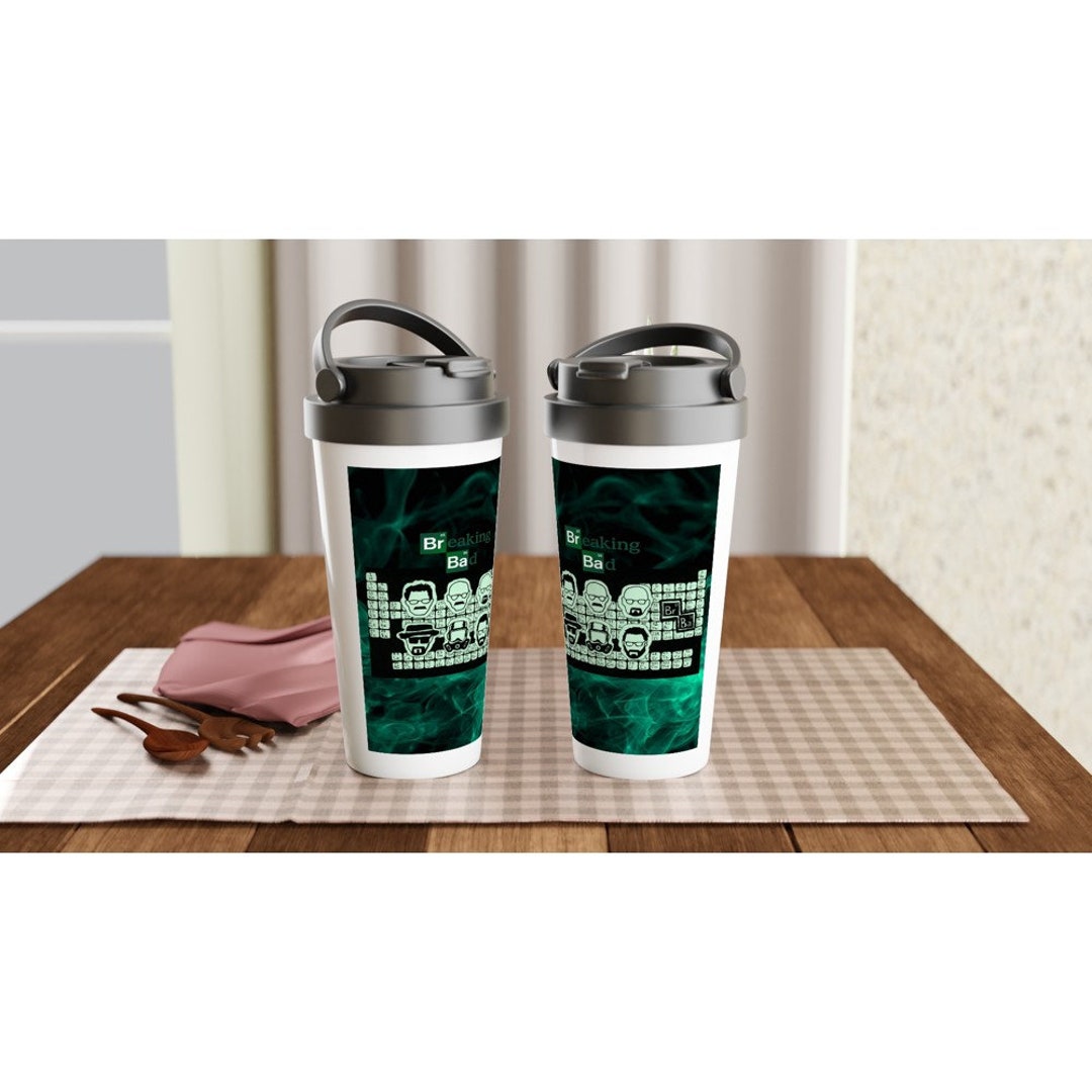 Breaking Bad Flask White 15oz Stainless Steel Travel Mug - Etsy