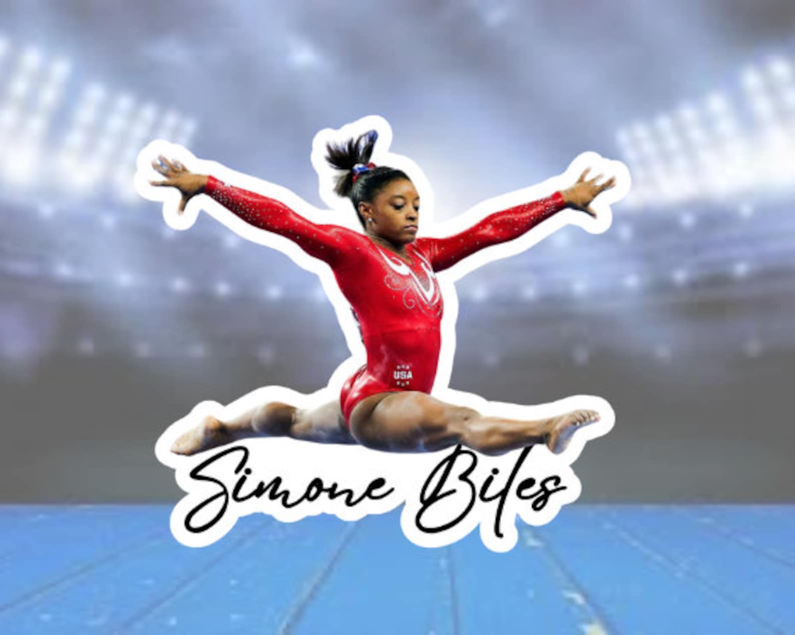 Simone Biles GOAT Gymnastics Sticker Collection for Gymnast Gift for ...