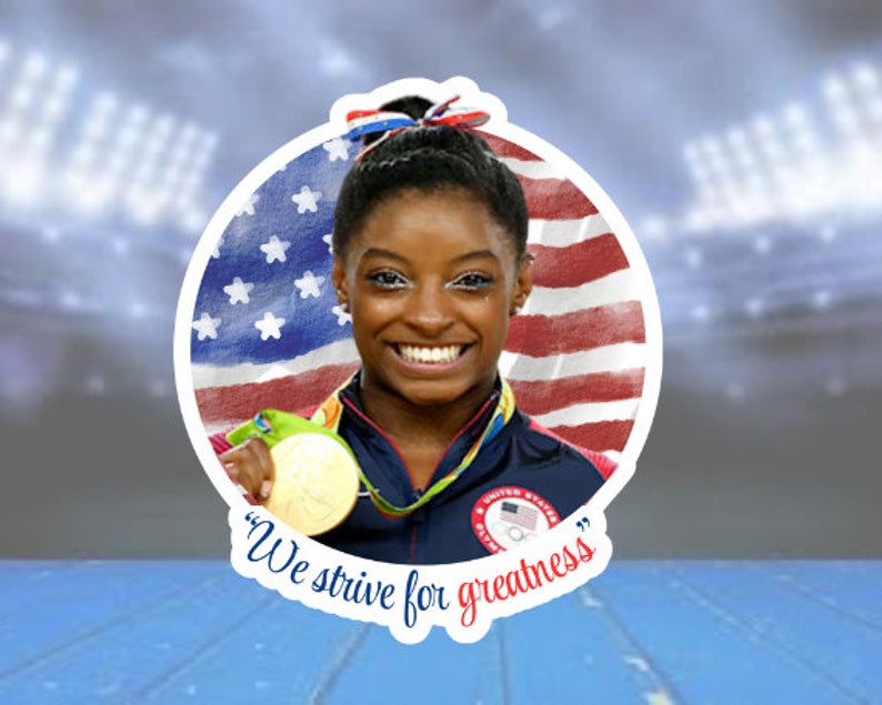 Simone Biles GOAT Gymnastics Sticker Collection for Gymnast Gift for ...
