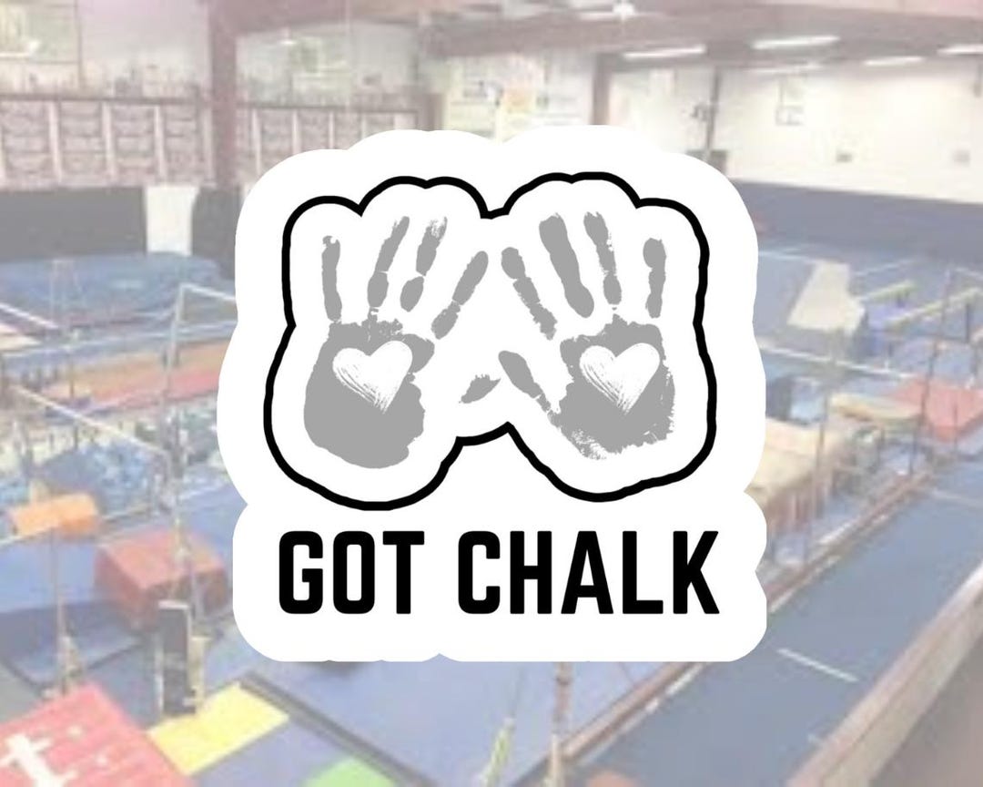 Got Chalk Gymnastics Sticker: Gymnast Water Bottle, Laptop Decal - Etsy