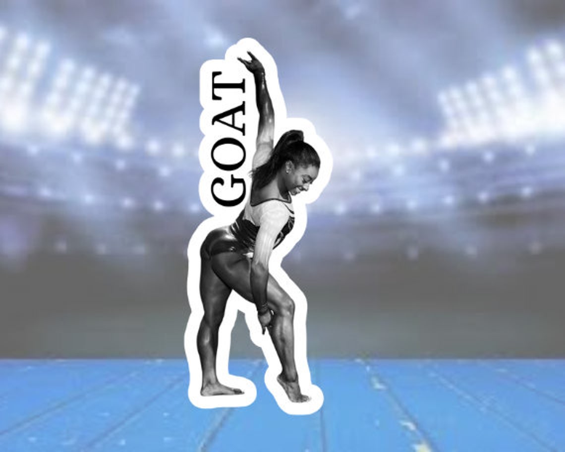 Simone Biles GOAT Gymnastics Sticker Collection for Gymnast Gift for ...