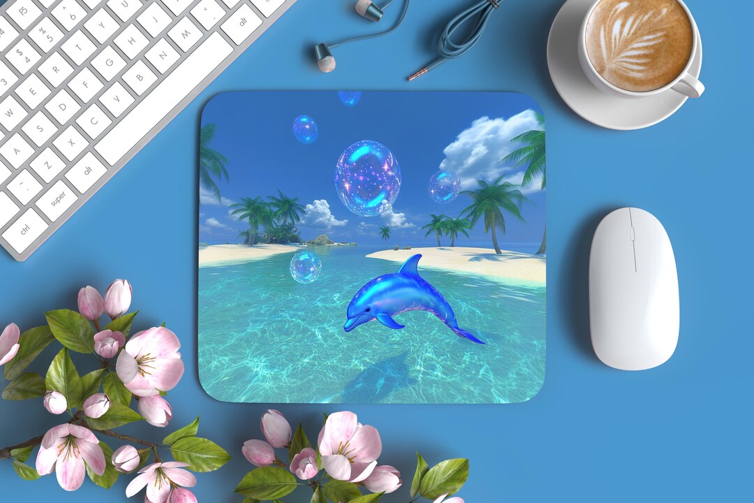 Tropical Frutiger Aero Dolphin Y2k MOUSE PAD for Computer - Y2K ...