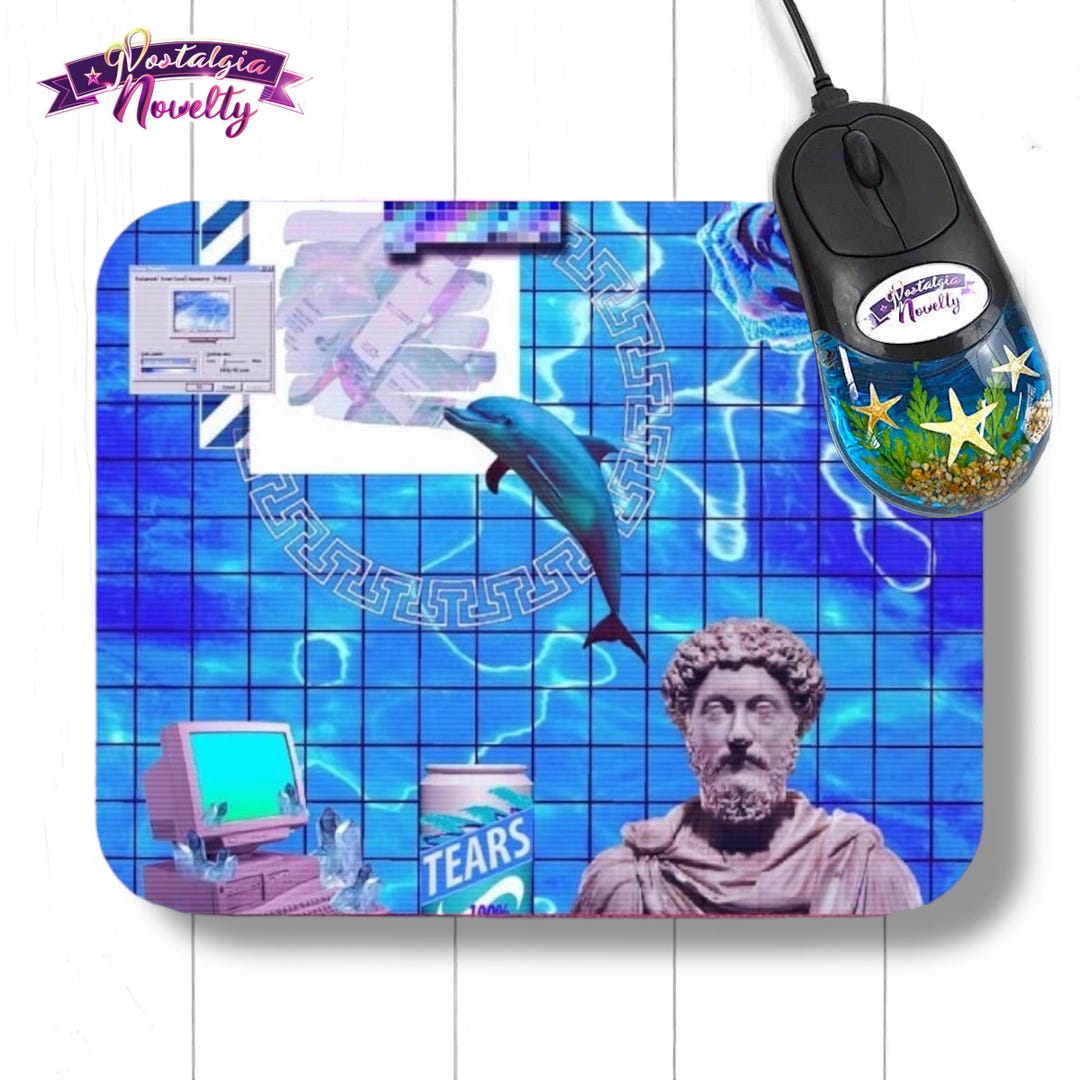 Cybercore Y2k Vaporwave Frutiger Aero MOUSE PAD for Computer - Ocean ...