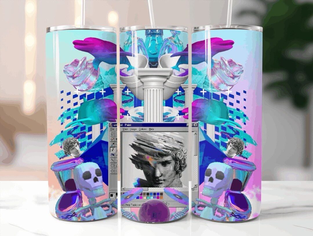 Y2k Aesthetic Vaporwave Tumbler Cup Online Internet Aesthetic Webcore ...
