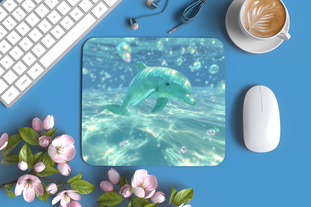 Tropical Frutiger Aero Dolphin Y2k MOUSE PAD for Computer - Y2K ...