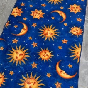 Whimsigoth Sun and Moon Rug Decor, 90s Celestial Decor, Crescent Moon ...