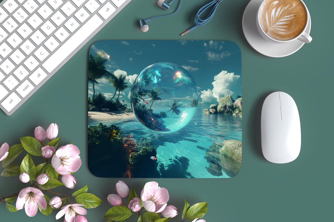 Tropical Vaporwave Frutiger Aero Y2k MOUSE PAD for Computer - USB, Y2K ...