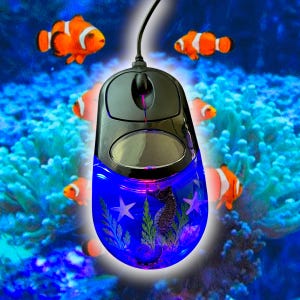 Ocean Aqua Mouse for Computer - USB, Y2K, Frutiger Aero, Nostalgia ...