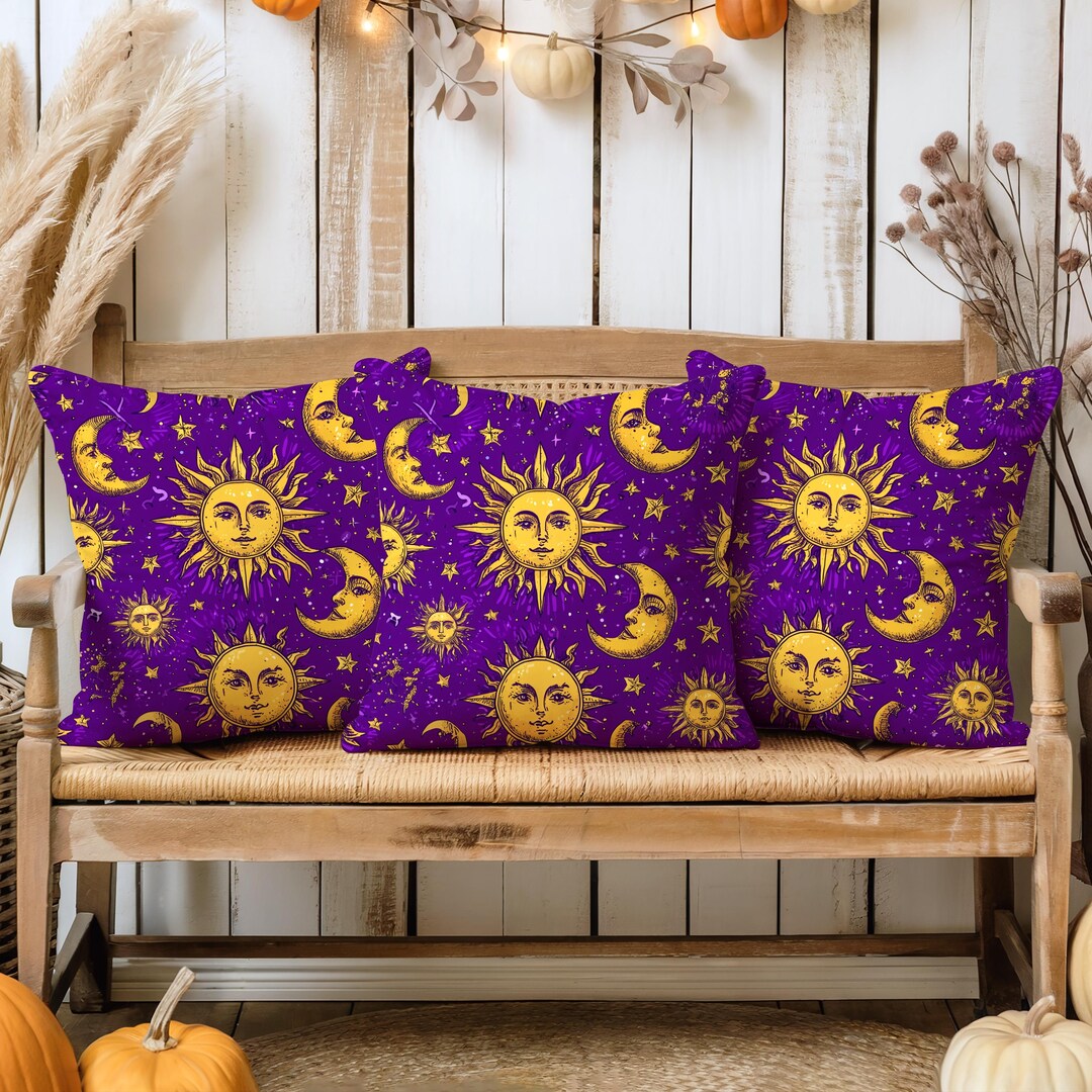 Whimsigoth Sun & Moon Pillow Case: Celestial 90s Decor - Etsy
