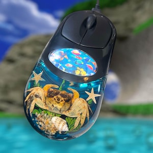 Ocean Aqua Mouse for Computer - USB, Y2K, Frutiger Aero, Beach Gift, Aquarium, Vaporwave ...