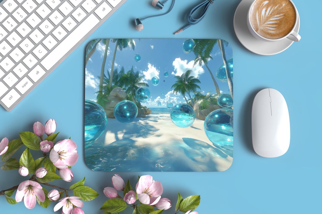 Tropical Vaporwave Frutiger Aero Y2k Aqua MOUSE PAD for Computer - USB ...