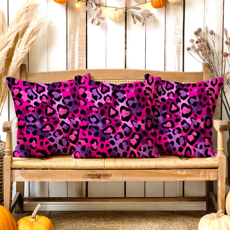 Pink Leopard Y2K Pillow Case: Mcbling Cybercore Decor - Etsy