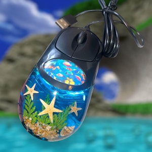 Ocean Aqua Mouse for Computer - USB, Y2K, Frutiger Aero, Beach Gift ...