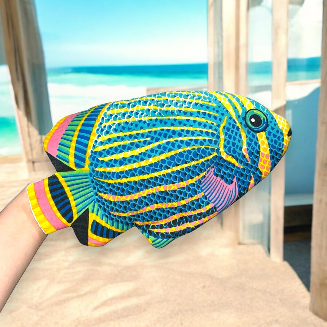 Vintage Y2k Frutiger Aero Ocean Fish Oven Mitt 1993, Beach Gift ...