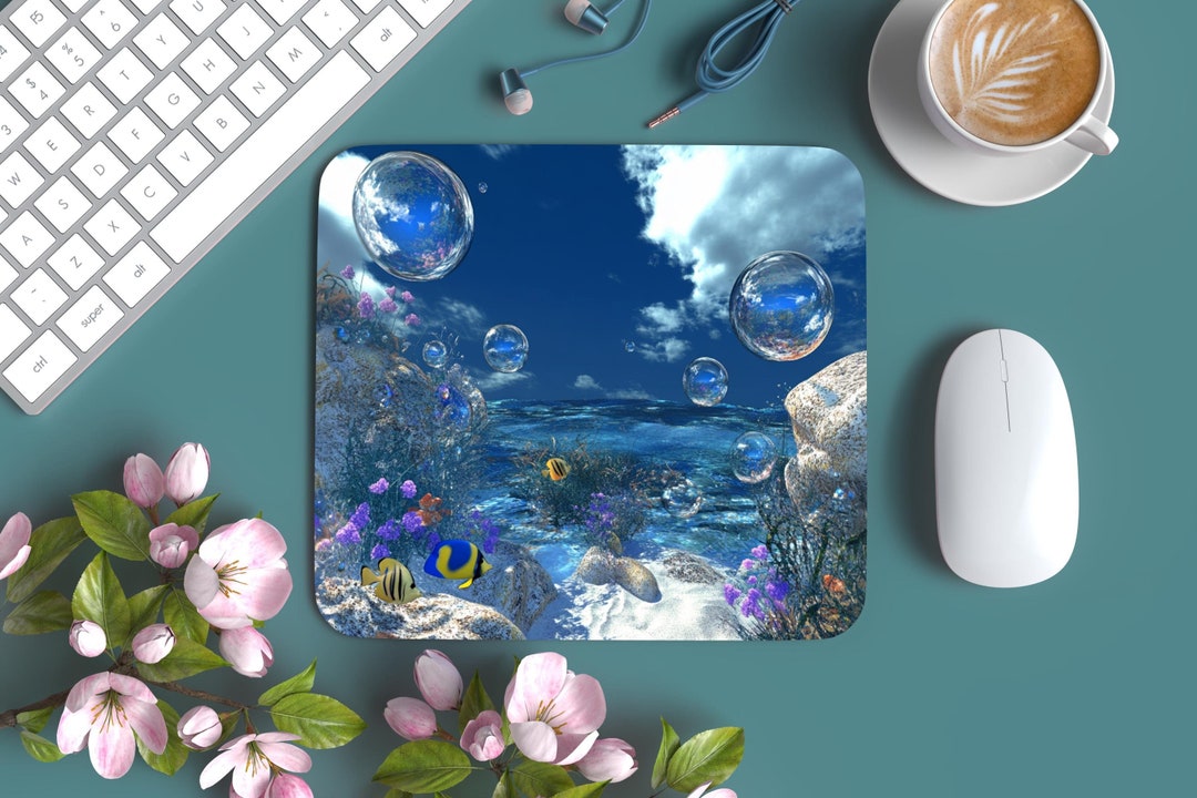 Tropical Vaporwave Frutiger Aero Y2k Aqua MOUSE PAD for Computer - USB ...