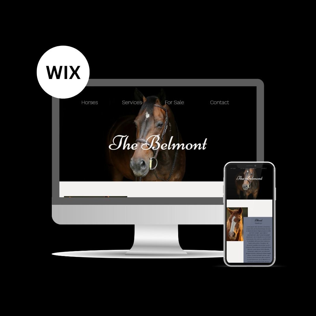 Wix Website Template, Modern Design, for Equestrians, Equine Businesses ...