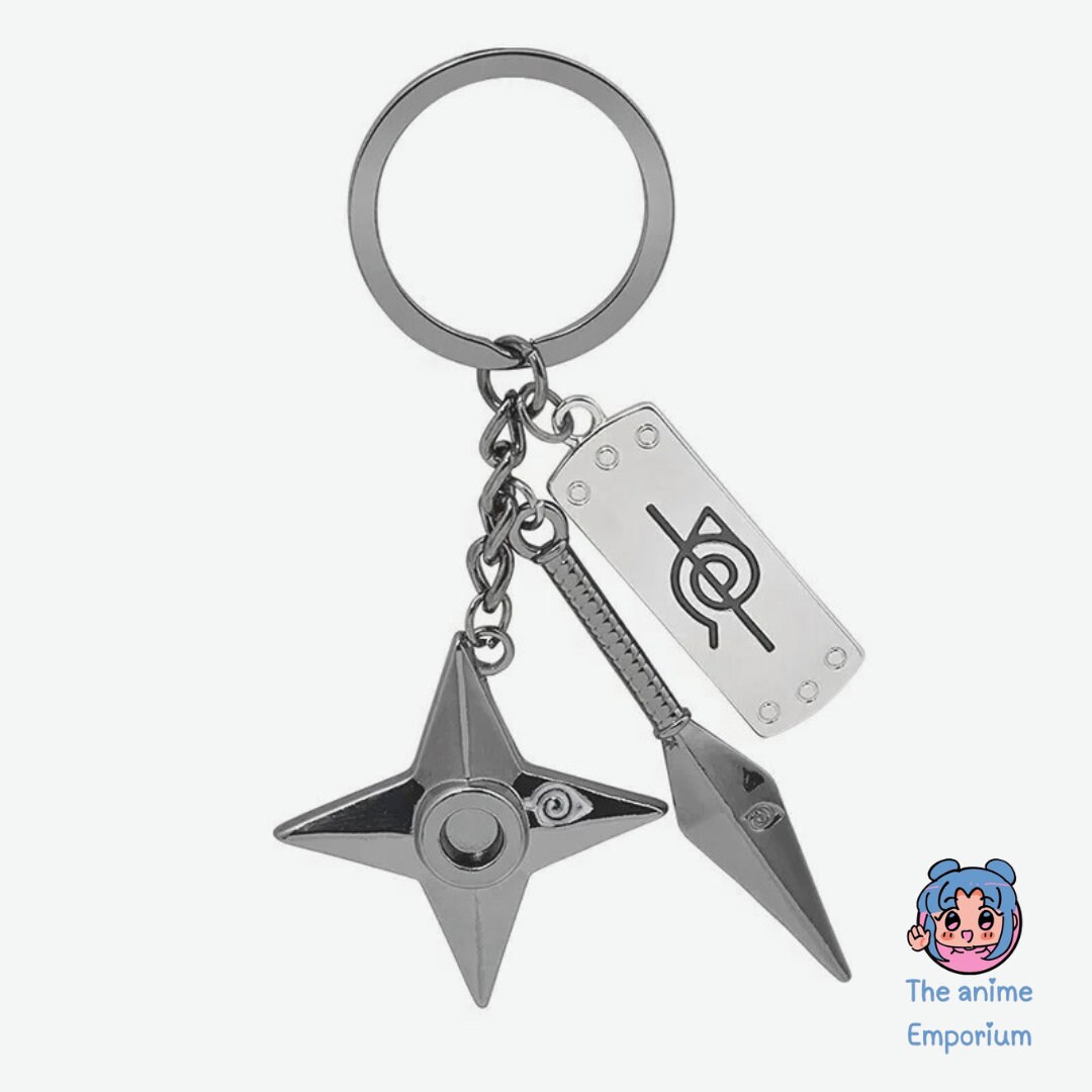 Naruto Anime Kunai Shuriken Konoha Ninja Keychain, Naruto Uzumaki ...
