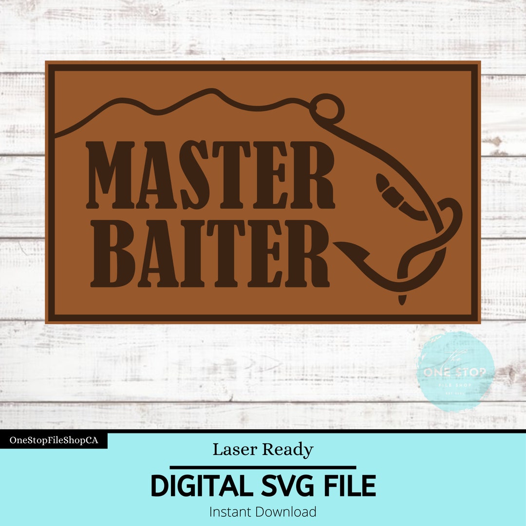 Master Baiter Fishing Leather Hat Patch File | Leather Patch Hats | Fishing Related Hat File ...