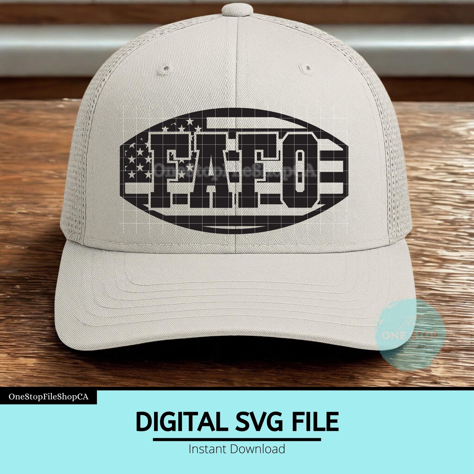 FAFO on American Flag Background | Black & White SVG (digital Instant ...