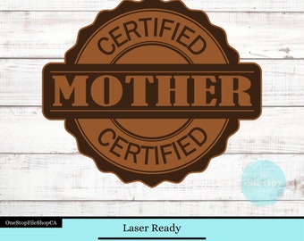 Certified Mother Hat Patch SVG File | Leather Patch Hats | Mom Hat SVG ...