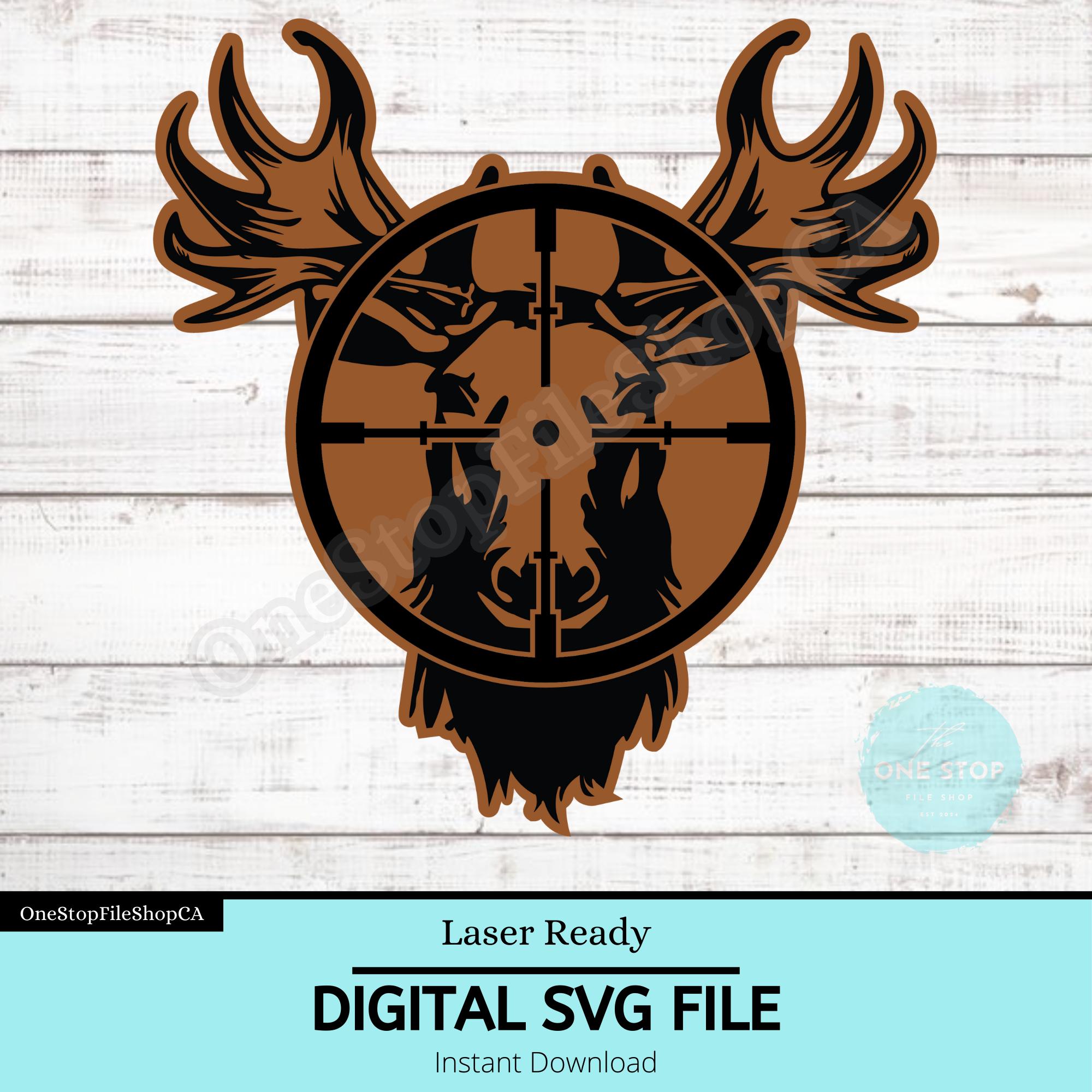 Moose Hunting Hat Patch SVG File | Leather Patch Hats | Moose in ...