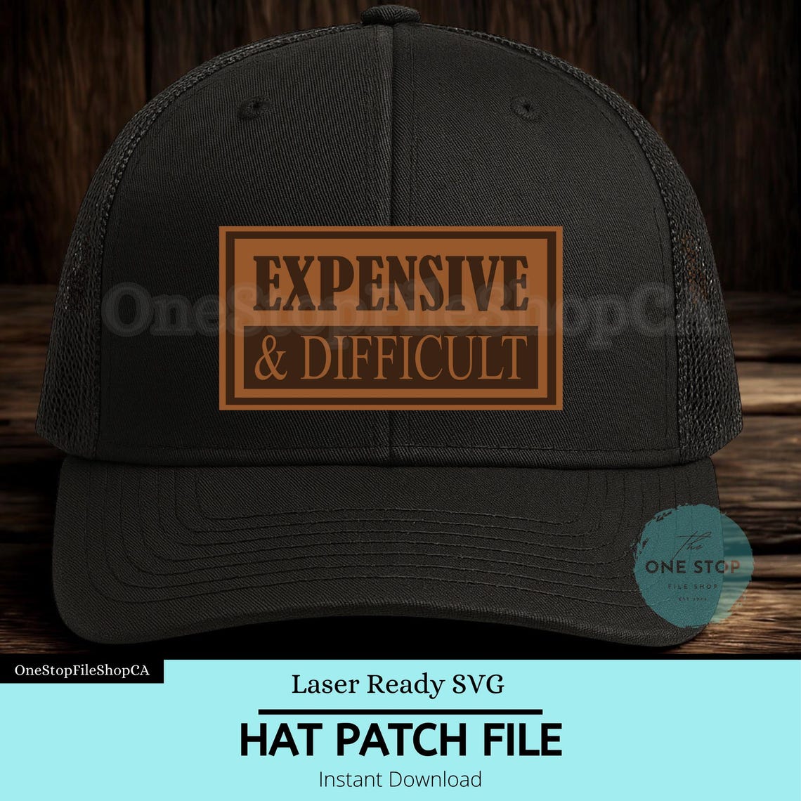 Expensive & Difficult Leather Patch File | Funny Leather Patch Hats ...