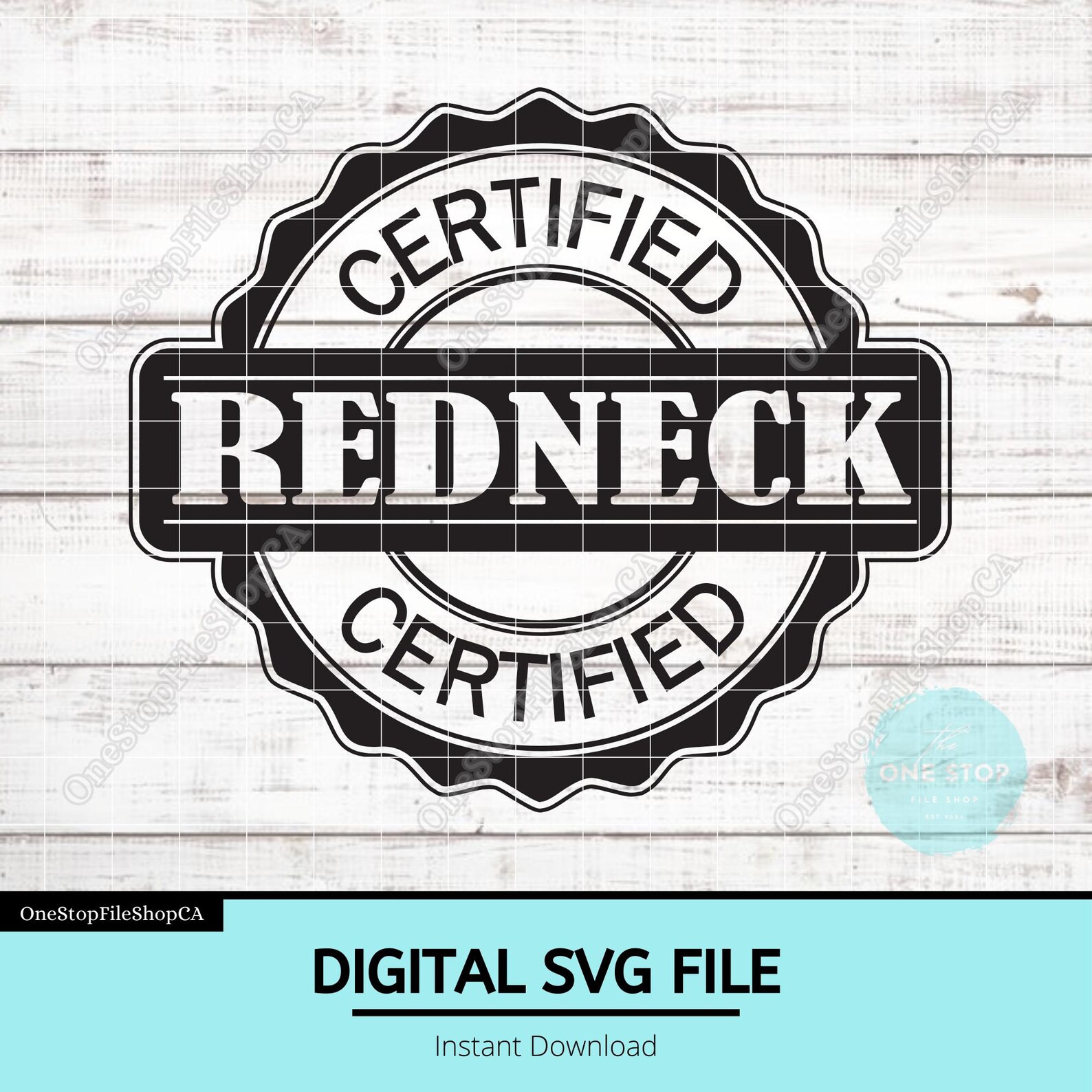 Certified Redneck SVG | Leather Patch Hat File | Redneck, America ...