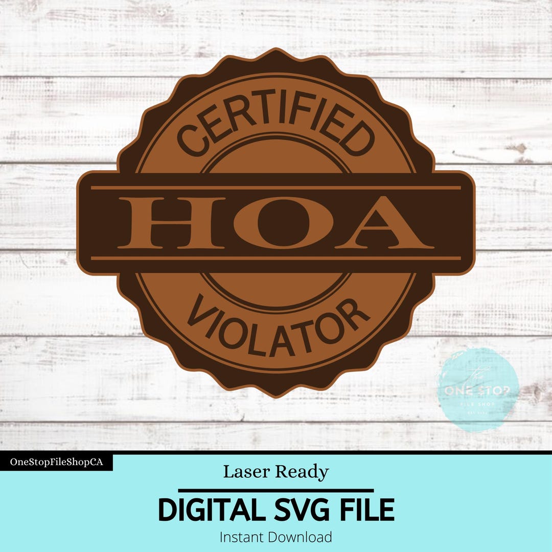Certified HOA Violator Leather Hat Patch File | Leather Patch Hats ...