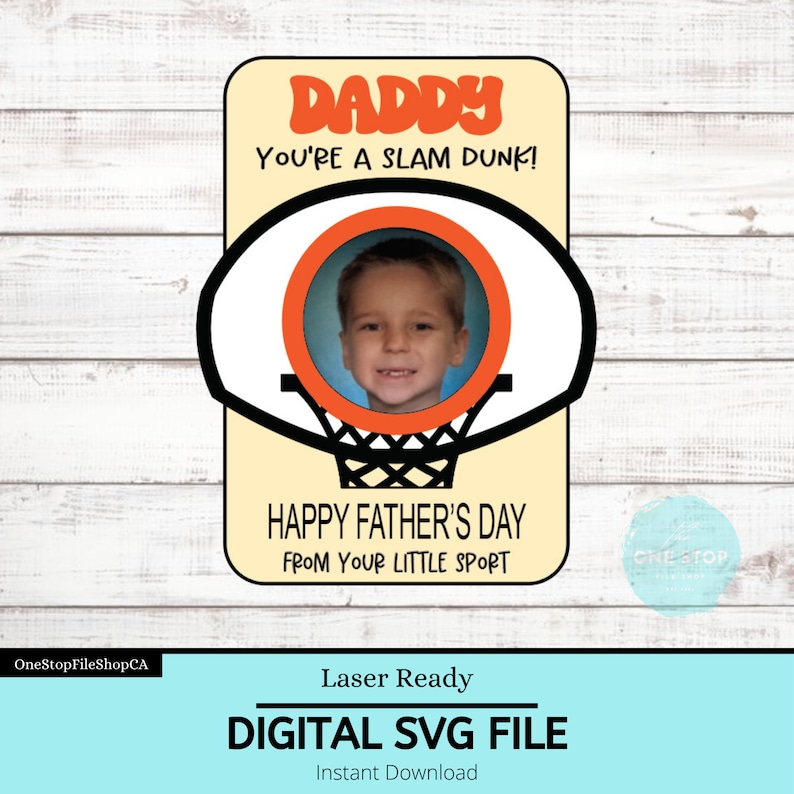 SVG Father's Day Basketball Magnet Photo Frame File | Father's Day ...