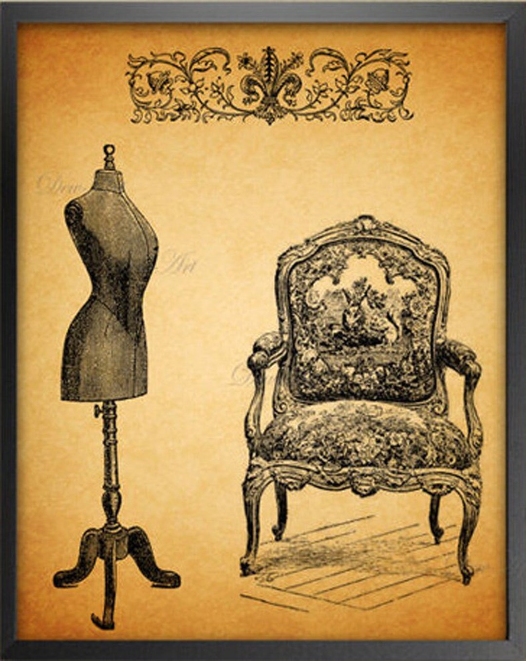 Fashion Clip Art - Vintage Antique in Png Format Instant Download #150 ...