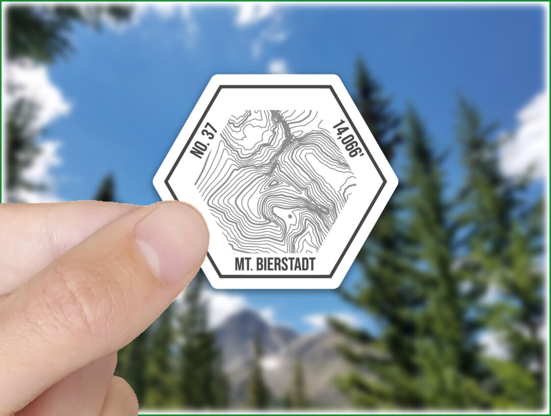 Mount Bierstadt - Colorado 14er Sticker With Topo Profile, Rank ...
