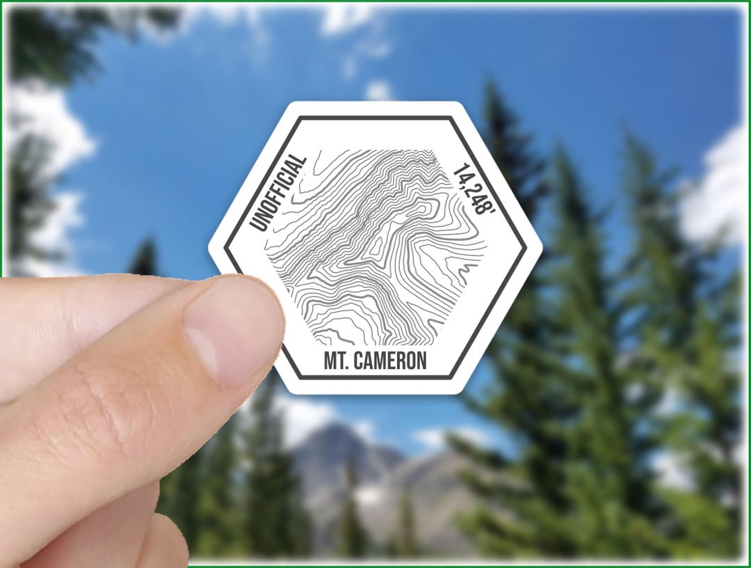 Mt. Cameron - Colorado 14er Sticker With Topo Profile, Rank ...