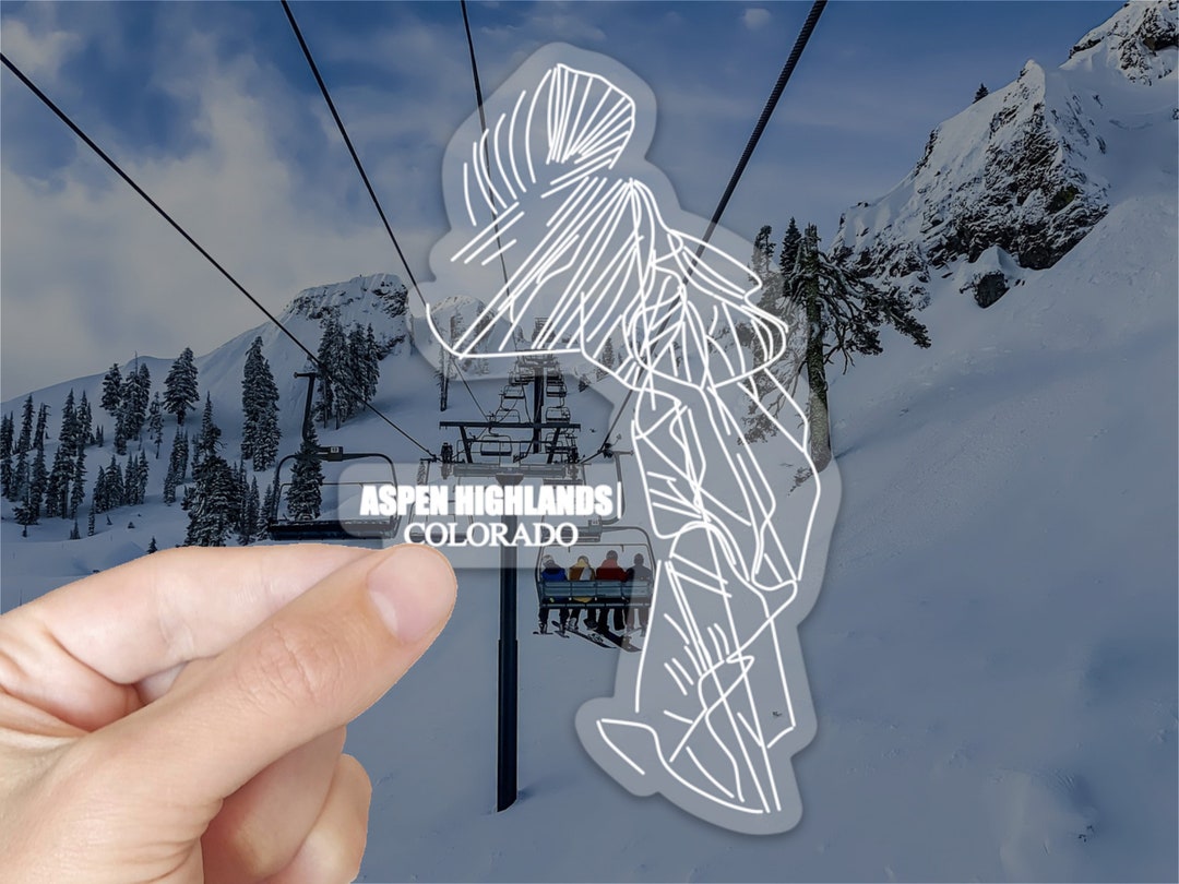 Aspen Highlands - Colorado - Ski Resort Sticker - 4" Clear Vinyl ...