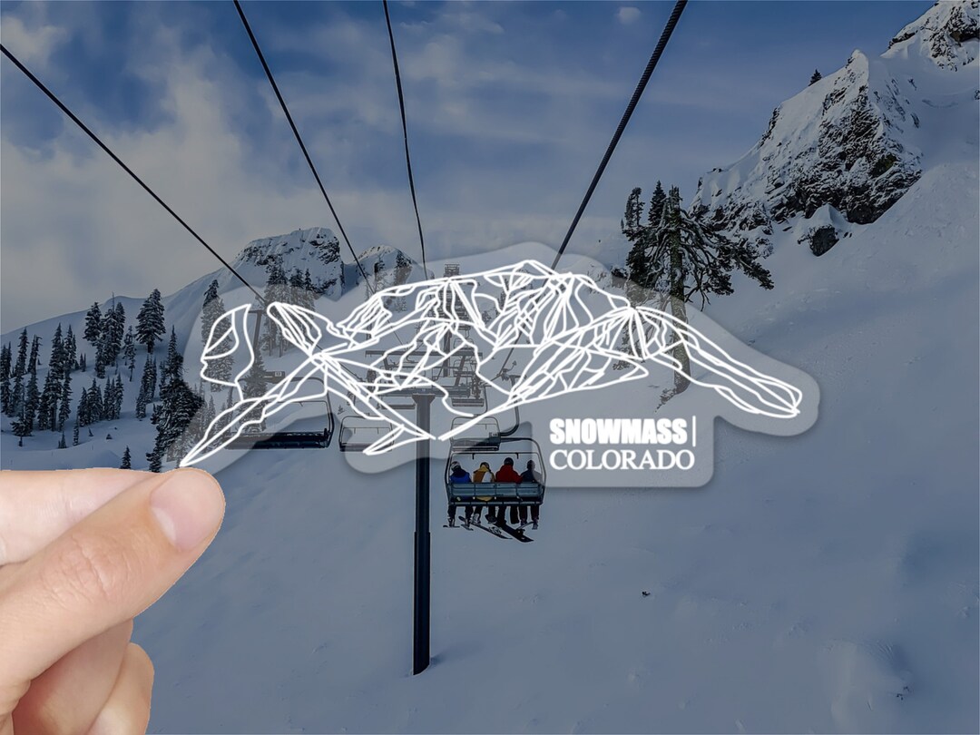 Aspen Snowmass - Colorado - Ski Resort Sticker - 4" Clear Vinyl ...