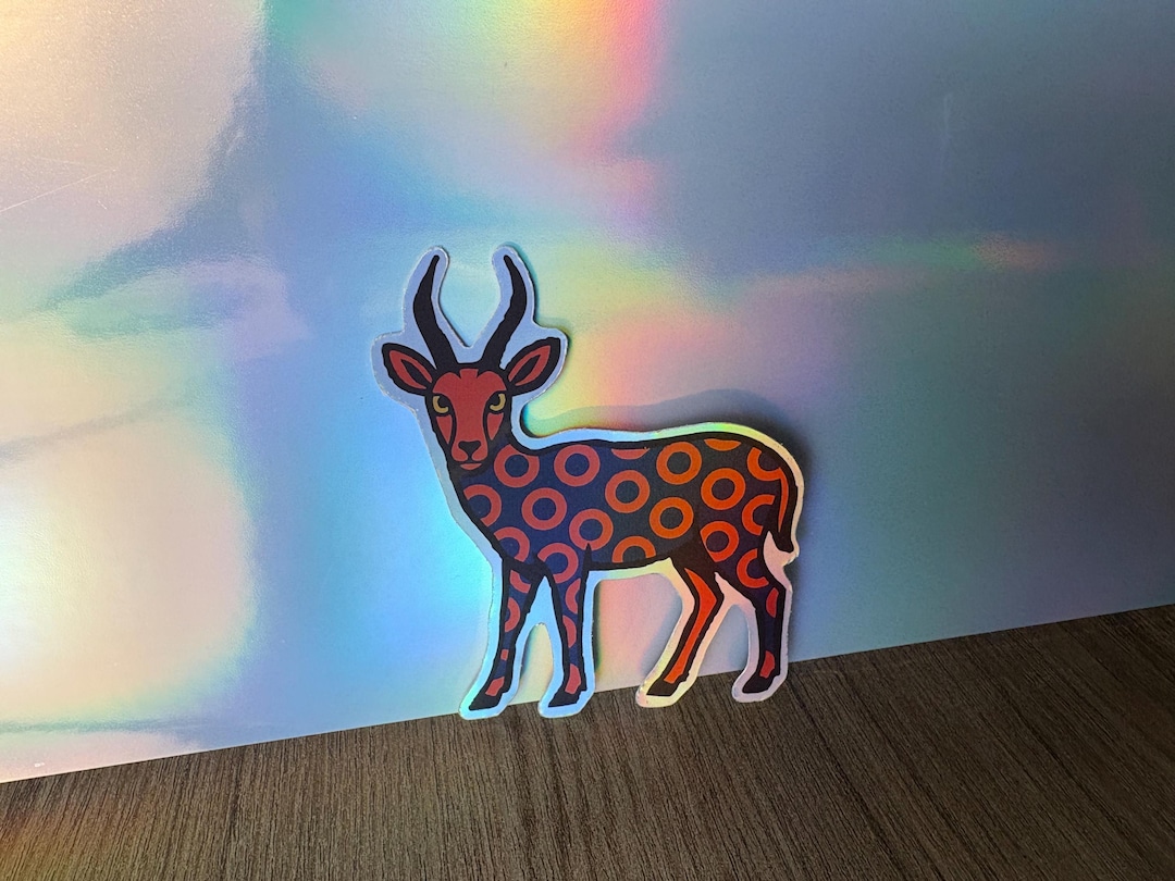 Phish Antelope Dancing Mumi Fishman Dye Cut Holographic Sticker Run ...