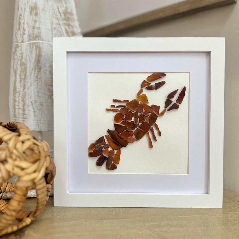 Fish Framed Sea Glass Art - Etsy