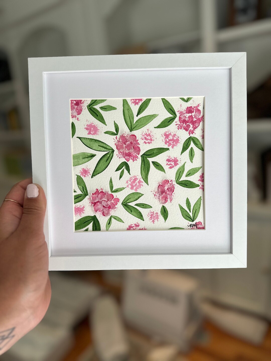 Hand Made Sea Glass Wall Art Pink Hydrangeas - Etsy