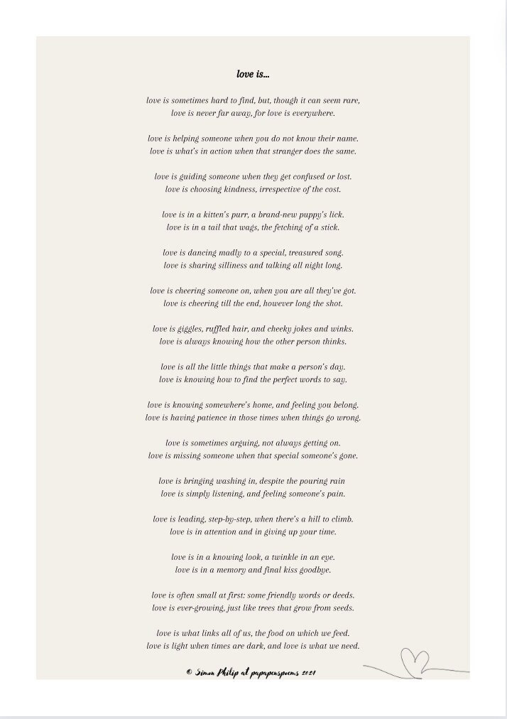Love Is... Original Poetry A4 & A3 INSTANT Digital Download PRINTABLE ...