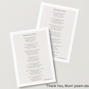 Thank You, Dad Original Poem Print A4 & A3 (INSTANT Digital Download ...