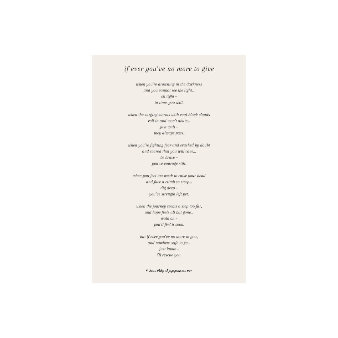 If Ever Original Poetry Print A4 & A3 (INSTANT Digital Download) SAND ...