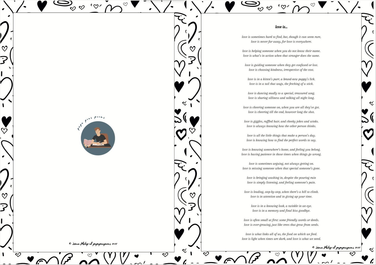Love Is... Original Poetry A4 & A3 (INSTANT Digital Download) PRINTABLE ...