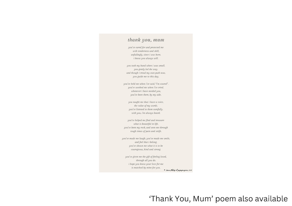 Thank You, Dad Original Poem Print A4 & A3 (INSTANT Digital Download ...