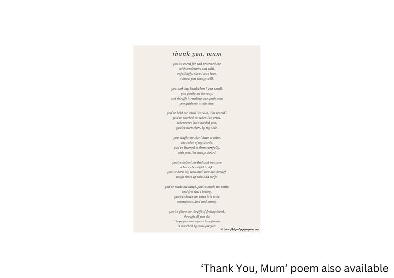 Thank You, Dad Original Poem Print A4 & A3 (INSTANT Digital Download ...