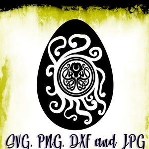 Gothic Style Cthulhu Egg Design SVG File, Graphic Clipart Vector ...