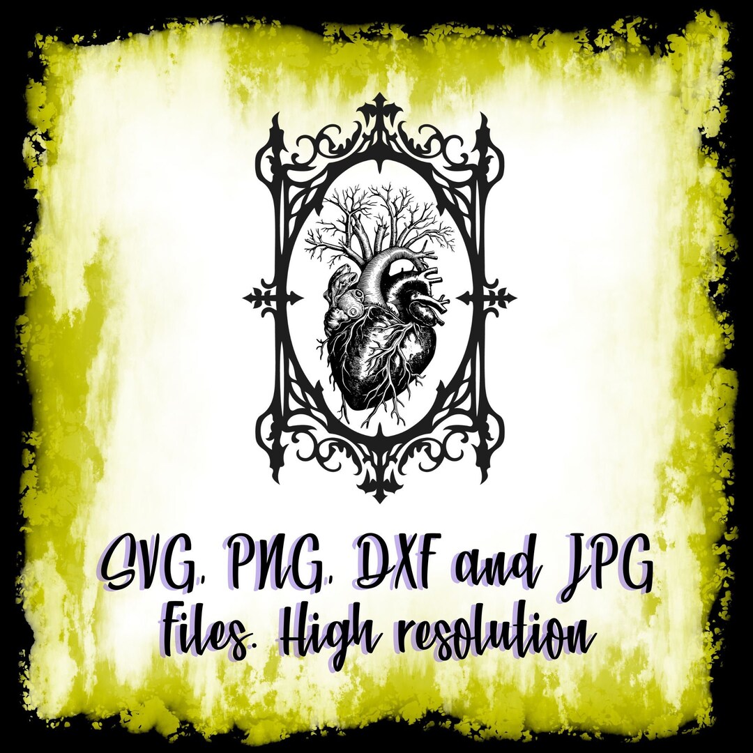 Gothic Style Tree of Life SVG File, Heart Design Graphic, Clipart ...