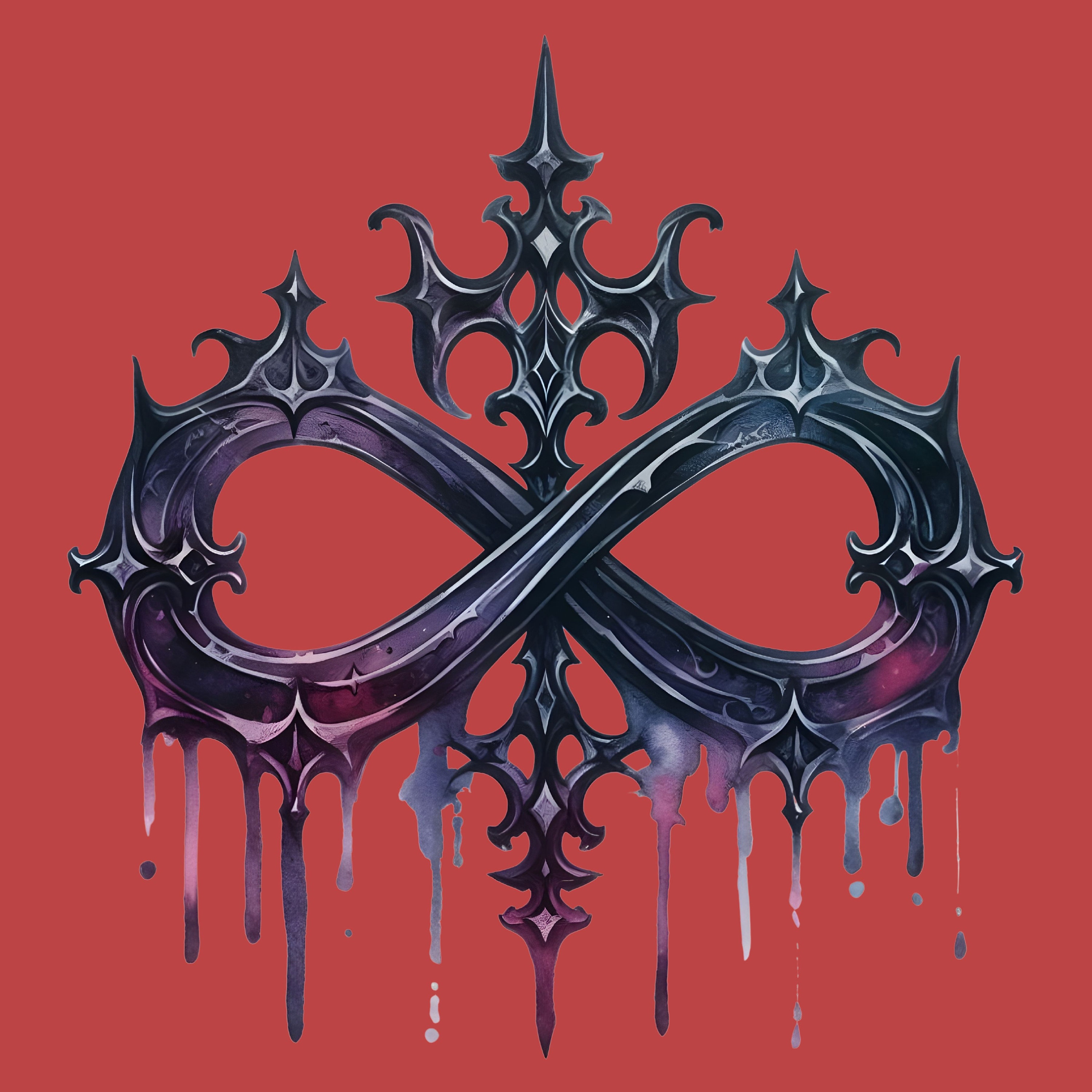 Gothic Infinity Symbol PNG JPG Files, Textured Grunge Clipart ...