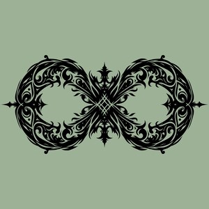 Gothic Style Infinity Symbol SVG File, Black and White PNG, Clipart ...