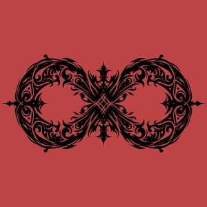 Gothic Style Infinity Symbol SVG File, Black and White PNG, Clipart ...