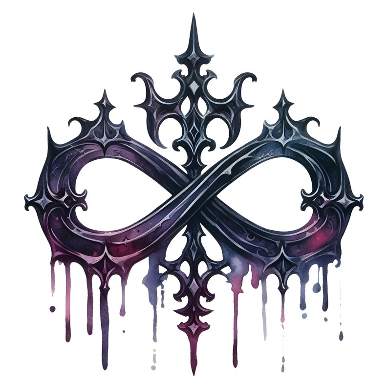 Gothic Infinity Symbol PNG JPG Files, Textured Grunge Clipart ...